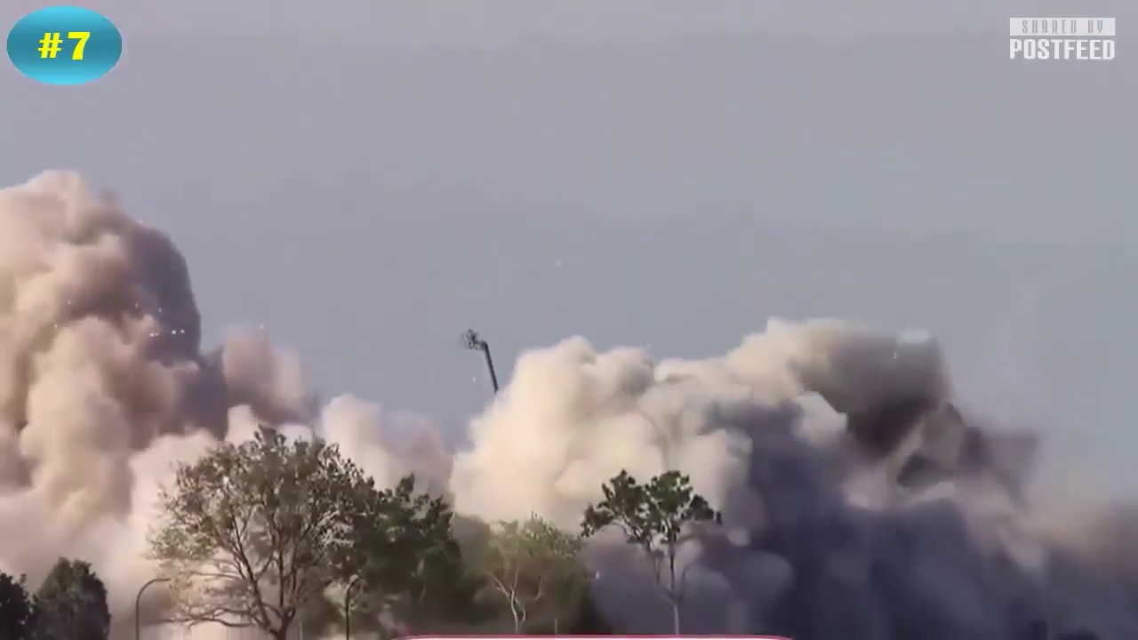 Building demolition by IMPLOSION METHOD - YouTube