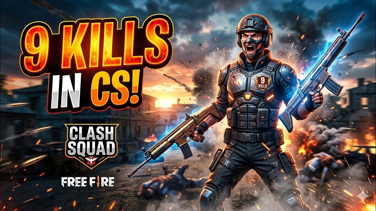 9 KILLS in CS Ranked! 🤯 | Free Fire Clash Squad Highlight | VortexWired ...