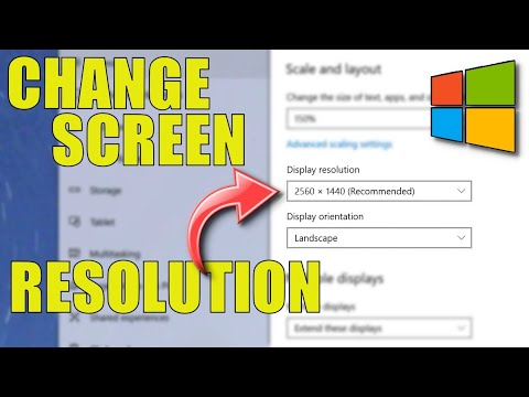 HOW TO CHANGE SCREEN RESOLUTION | WINDOWS 10 - YouTube