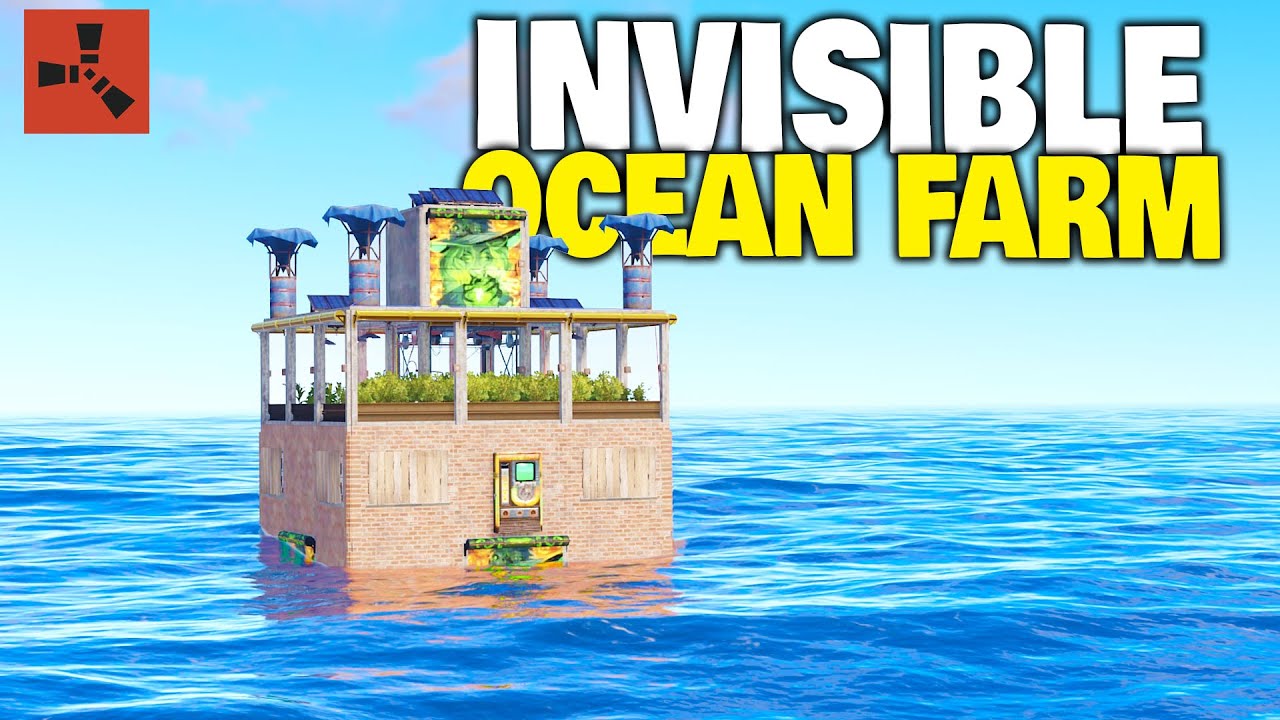 I Built an UNREACHABLE Tea Farm Ocean Base in Rust - YouTube