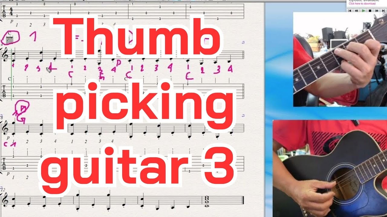 Thumb picking guitar Bass & Melody EP.3 - YouTube