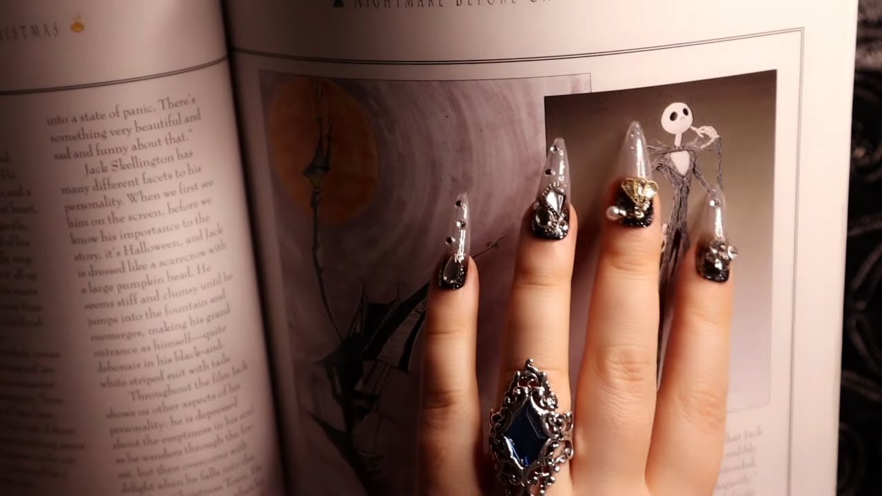 ASMR Book Covers & Spines Tapping, Scratching with Long Nails 📚 Tim ...