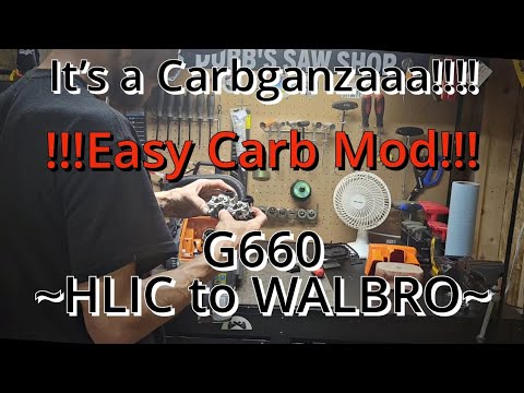 Holzfforma G660, FT Walbro Carb Swap with a quick and easy mod!! - YouTube