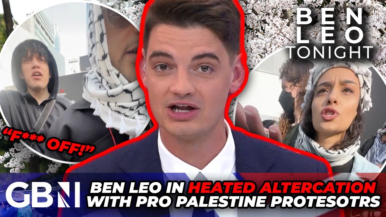 Ben Leo ASSAULTED by pro Palestine protestors during HEATED altercation ...