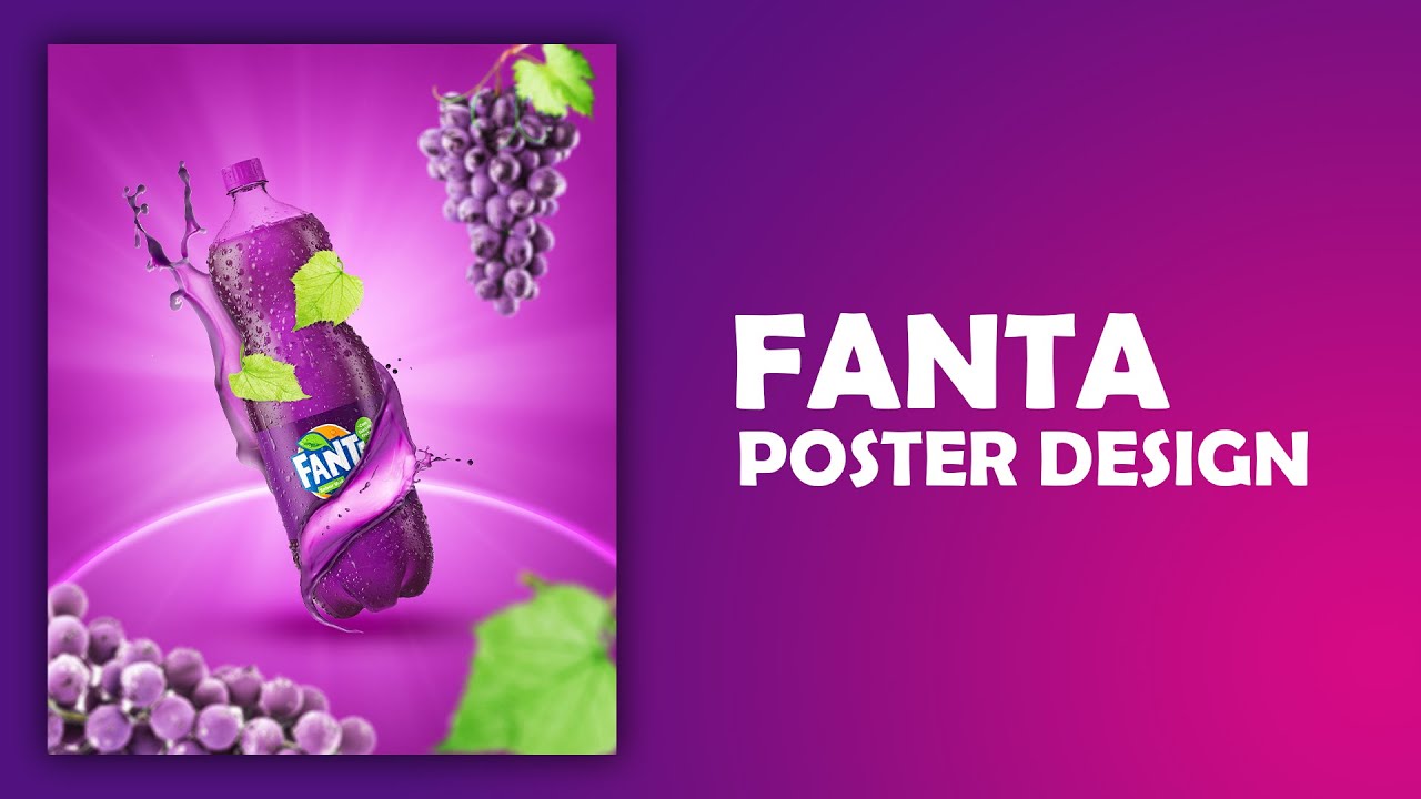 Fanta poster design | poster design tutorial | how to edit | آموزش ...