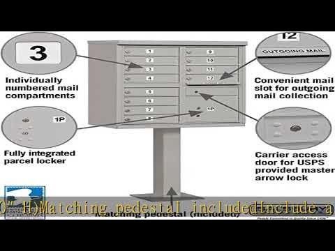 Salsbury Industries 3312GRY-U 12 A Size Doors, Gray Type II Cluster Box Unit Mailbox - YouTube