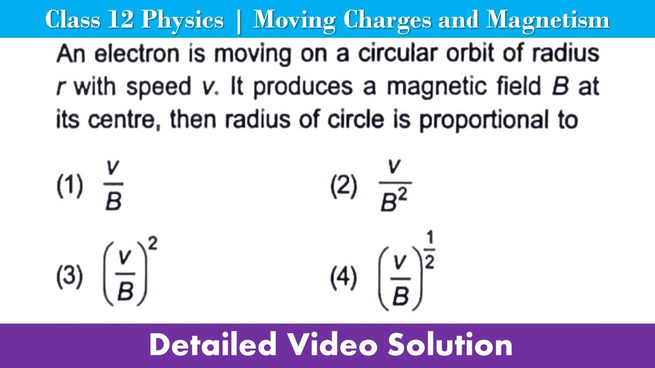 An Electron Is Moving On A Circular Orbit Of Radius R With Speed V It