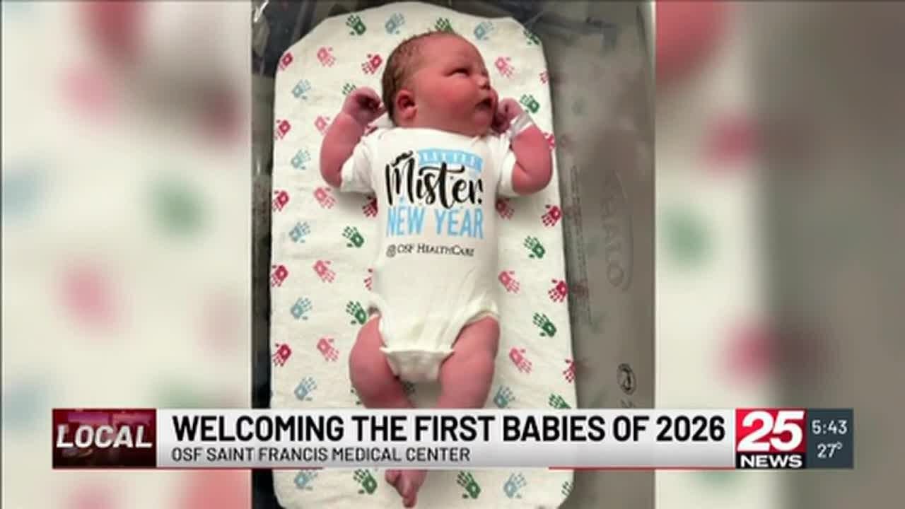 OSF welcomes first babies of 2026 born in Peoria - YouTube