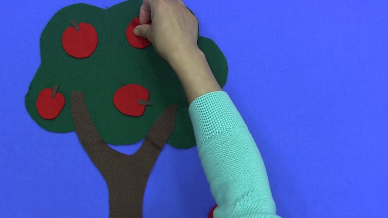 Five Little Apples Hanging On A Tree - YouTube