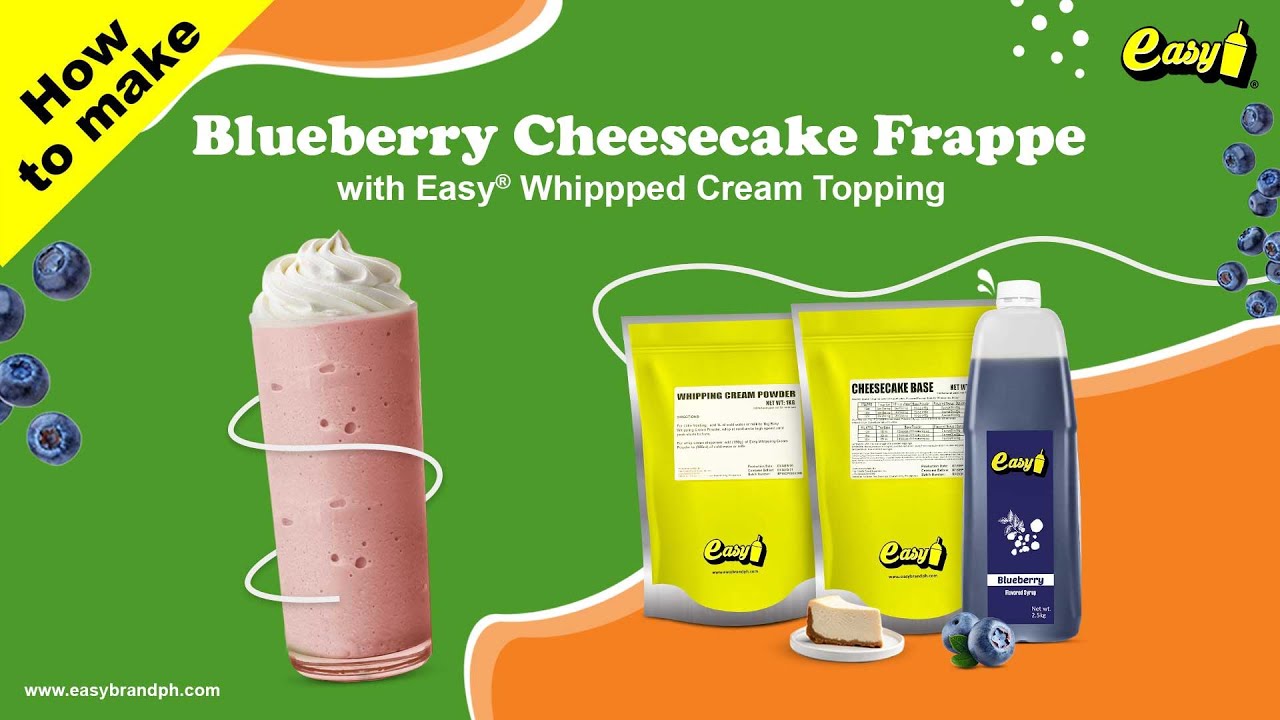 Blueberry Cheesecake Frappe with Whipped Cream - YouTube