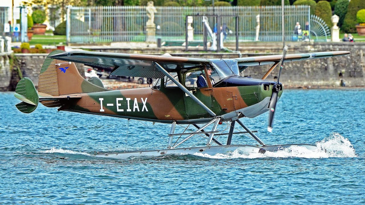 Seaplanes in Europe - Como Lake - Cessna O-1 Bird Dog I-EIAX - YouTube
