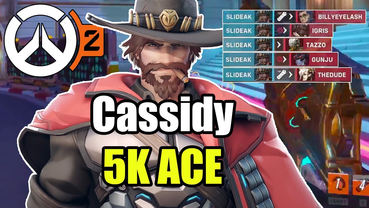 INSANE CASSIDY (MCCREE) 5K ACE - OVERWATCH 2 - YouTube