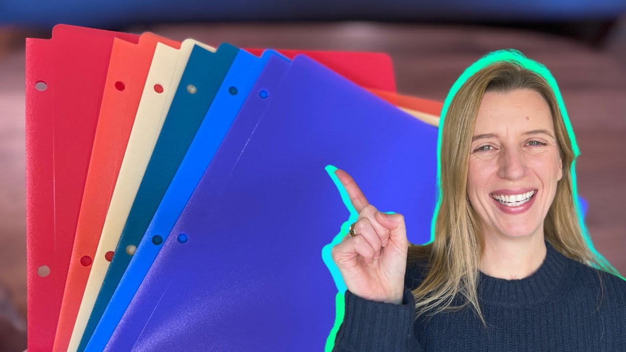 Durable 3 Hole Pocket Folders – Perfect for School & Office - YouTube