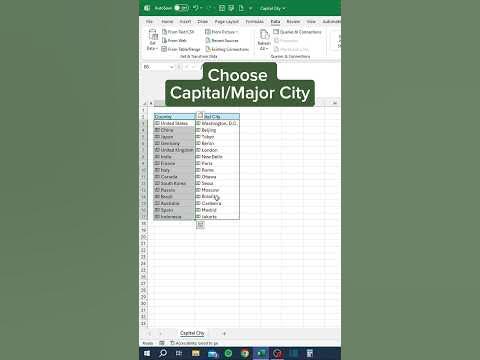 Get Capital Cities in Excel‼️ #excel #exceltips #exceltutorial - YouTube