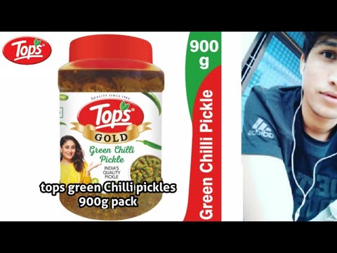 Tops gold green chilli 🌶 pickle 900g pack review || tops green chilli ...