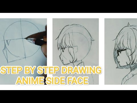 (How to draw anime side face in step by STEP).,😇😇 - YouTube