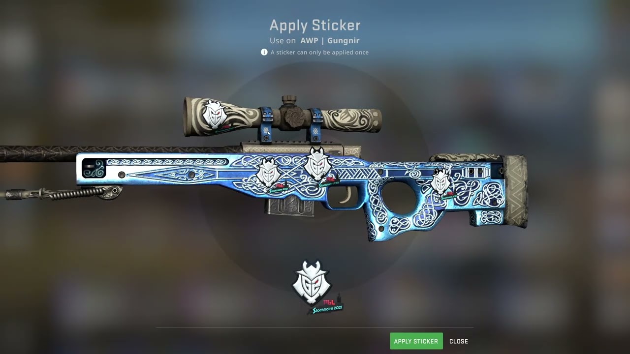 AWP Gungnir Sticker Craft - YouTube