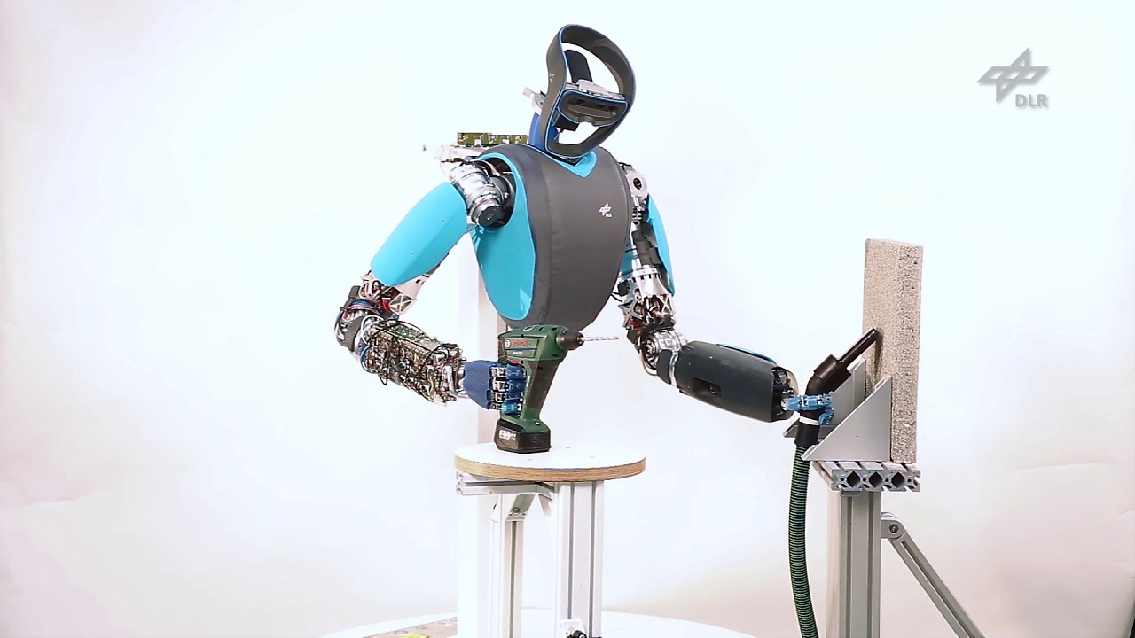 Robot David Drilling and Hammering into Concrete - YouTube