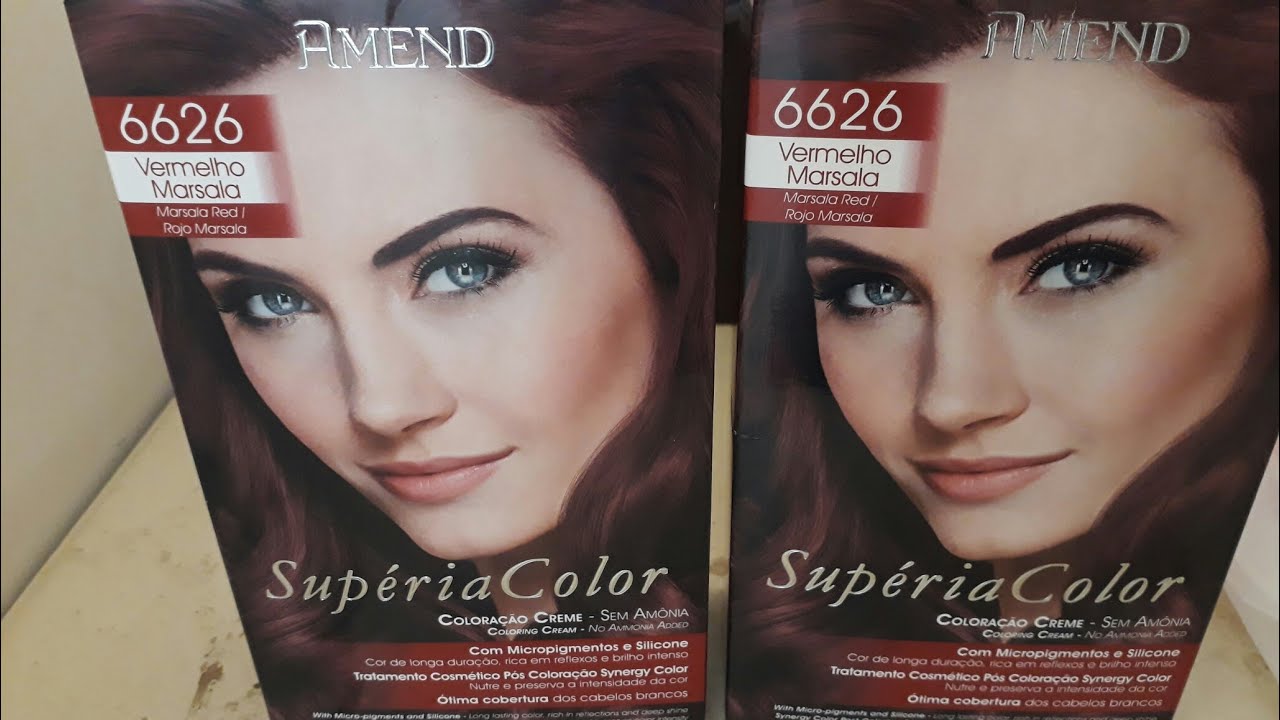 Coloração Amend Supéria Color marsala 66.26 #vermelhosmarsala - YouTube