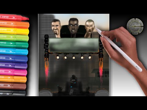 How to draw Giant Jetpack Rocket launcher Triple skibidi Bathtub ...