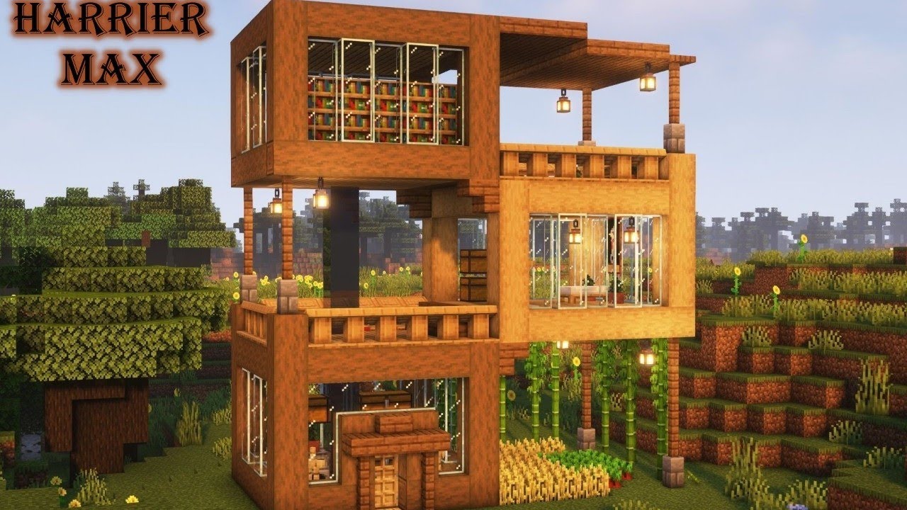 Minecraft pocket edition terrace building house tutorial @harrier max ...