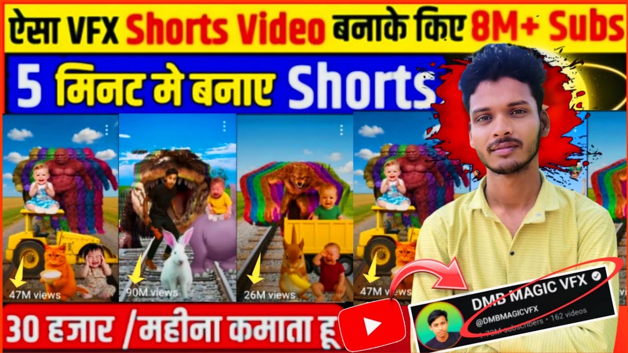 @DMBMAGICVFXकी तरह VFX वीडियो कैसे बनाए | Vfx train video kaise banaye | VFX video kaise banaye ...