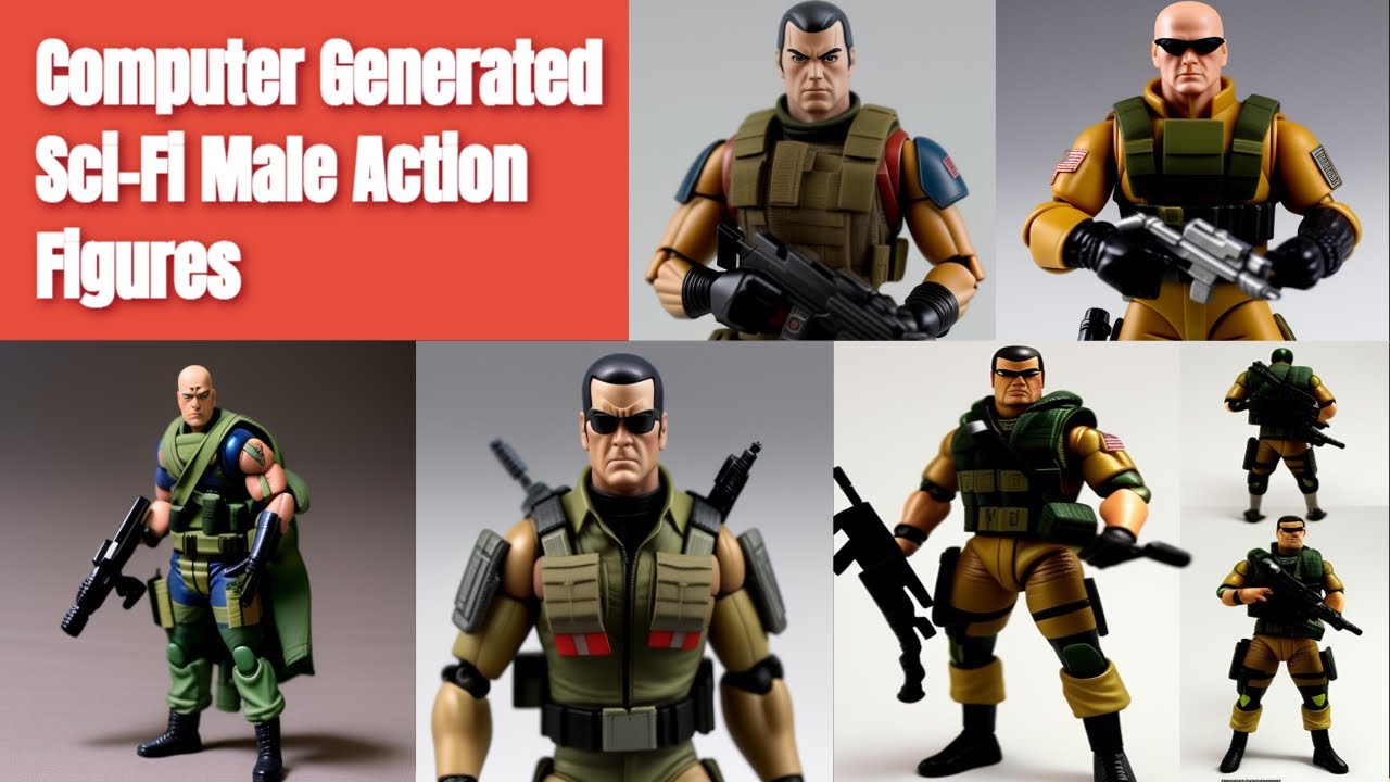 Computer Generated Science Fiction Male SOLDIER Action Figures ...