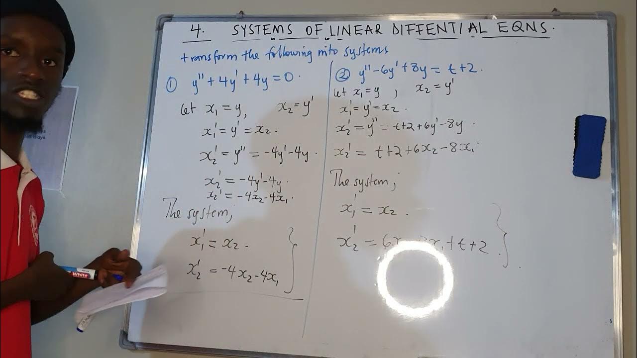 chapter4 . systems of linear differential equations part 1 - YouTube