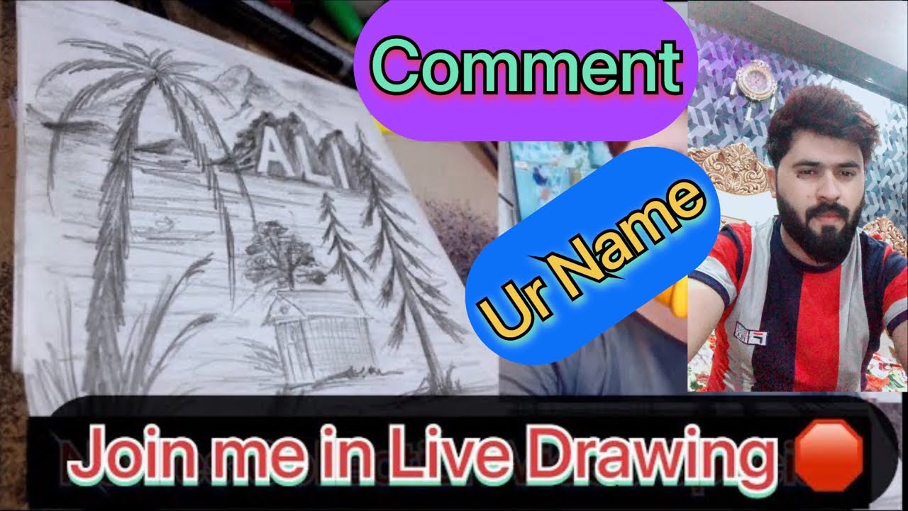 Join me in Live Writing ur Names | #calligraphy #howtosketch - YouTube