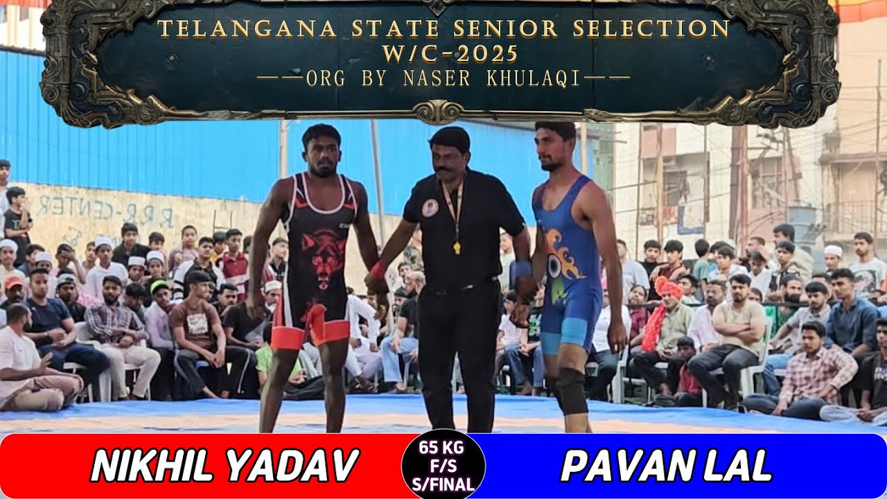 NIKHIL YADAV(R) VS PAVAN LAL(B)- 57KG F/S S/FINAL - TELANGANA STATE ...