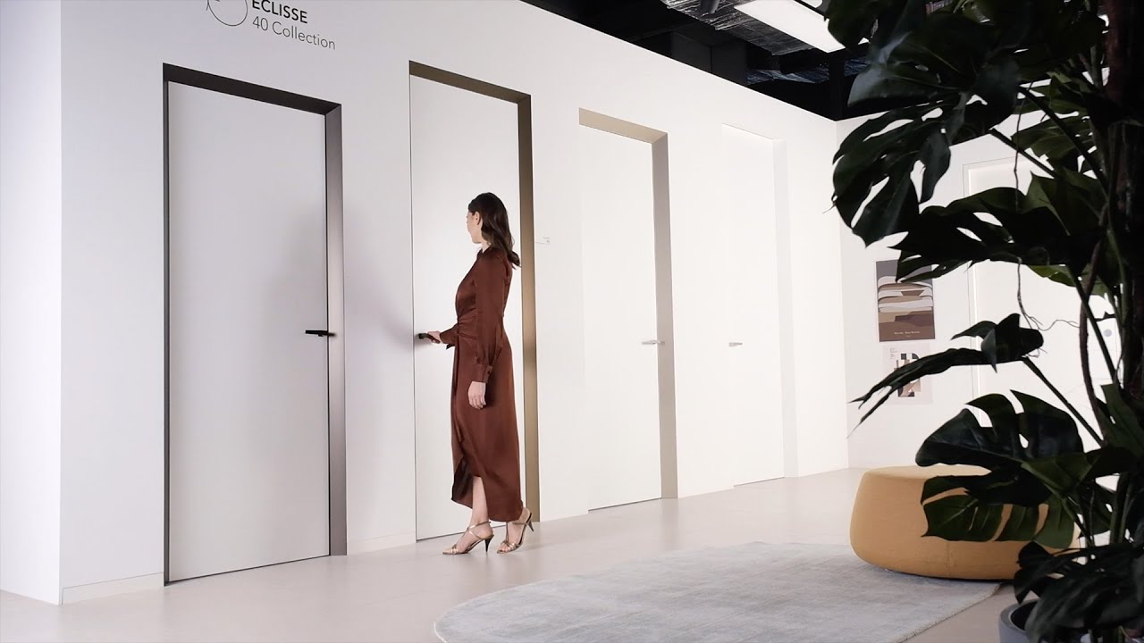 Splayed door frame: sculptural on one side, flush to the wall on the ...