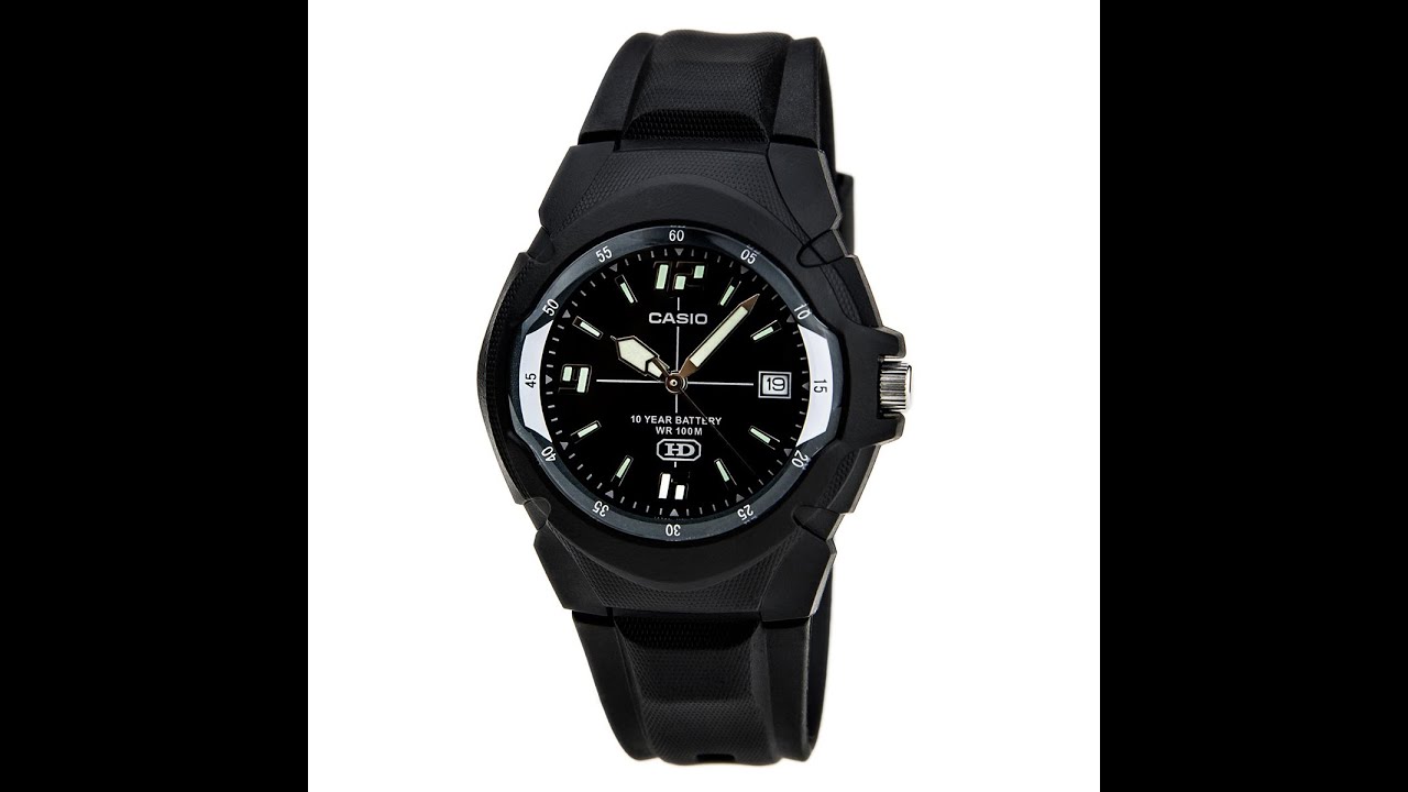 Casio MW600F-1A Men's Casual Classic Sport Black Dial Black Resin Strap ...