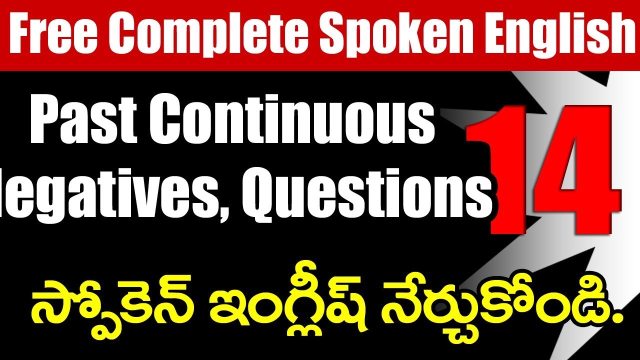 Past continuous tense Questions || Past Continuous Negatives ...
