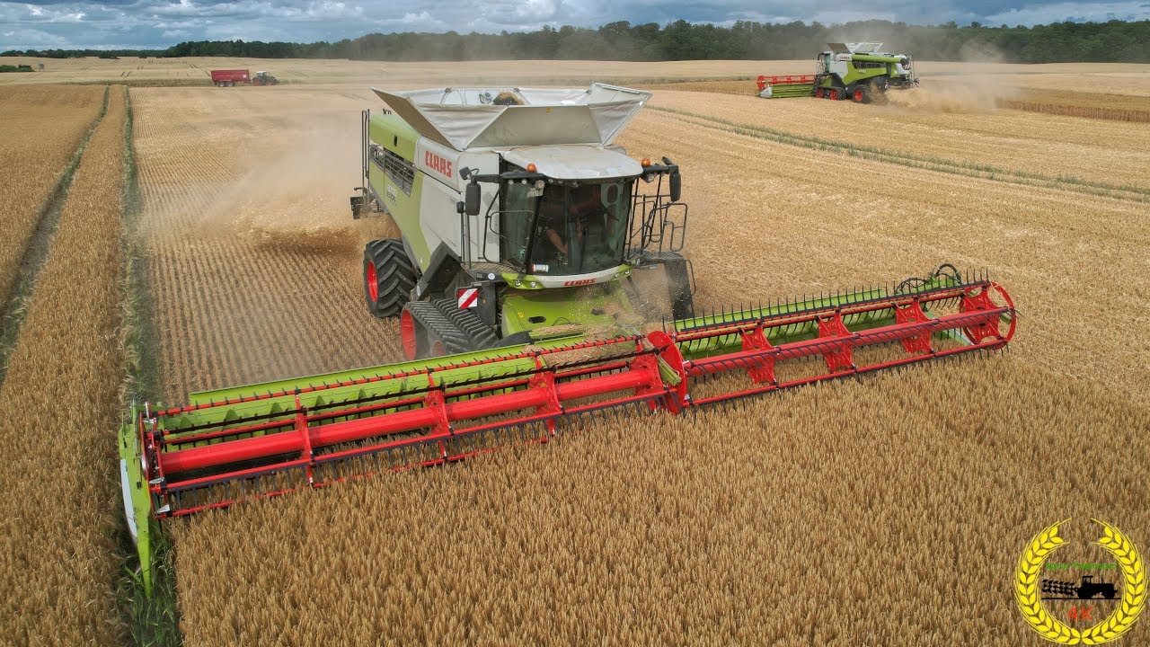 Getreideernte 2022 mit 2 Neuen Claas Lexion 8700 mit 12 Meter ...