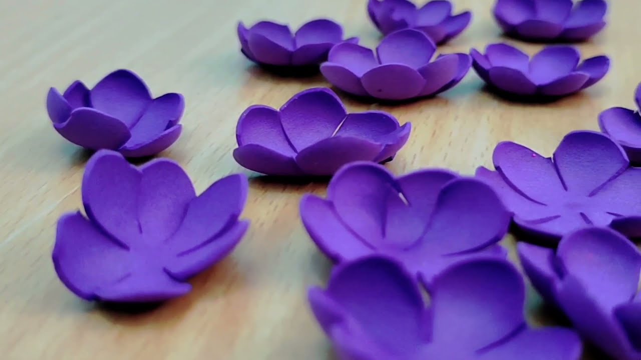 How to make flower in foam sheet|Foam flowers - YouTube