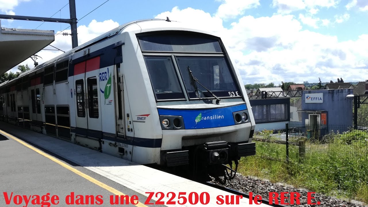 Voyage dans une Z22500 sur le RER E (1ère classe). - YouTube
