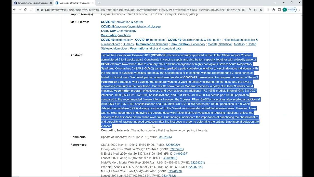 Finding articles in the Ebscohost Database Collection - YouTube