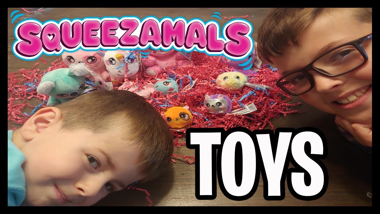 Little T (Big T?) and Little J Open Squeezamals 3Deez! Toy Opening ...