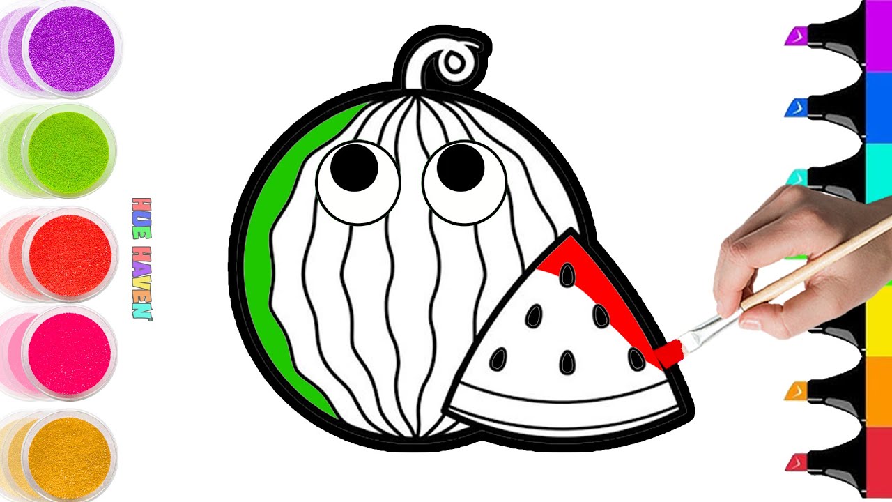 🍉How To Draw Watermelon | Easy Step By Step Tutorial #56 - YouTube