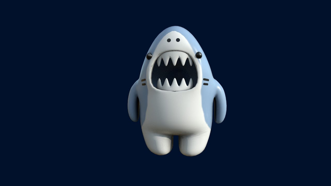 how to model baby shark in 3d maya for beginners - YouTube