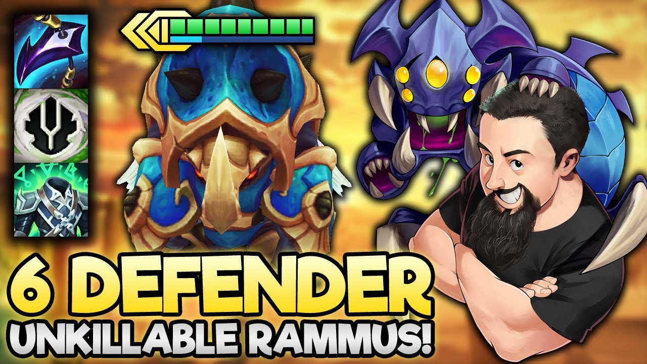 6 Defender - Giga-Tank Rammus!! | TFT Monsters Attack | Teamfight ...