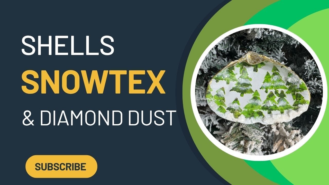 Using SnowTex on Decoupaged Shell - YouTube