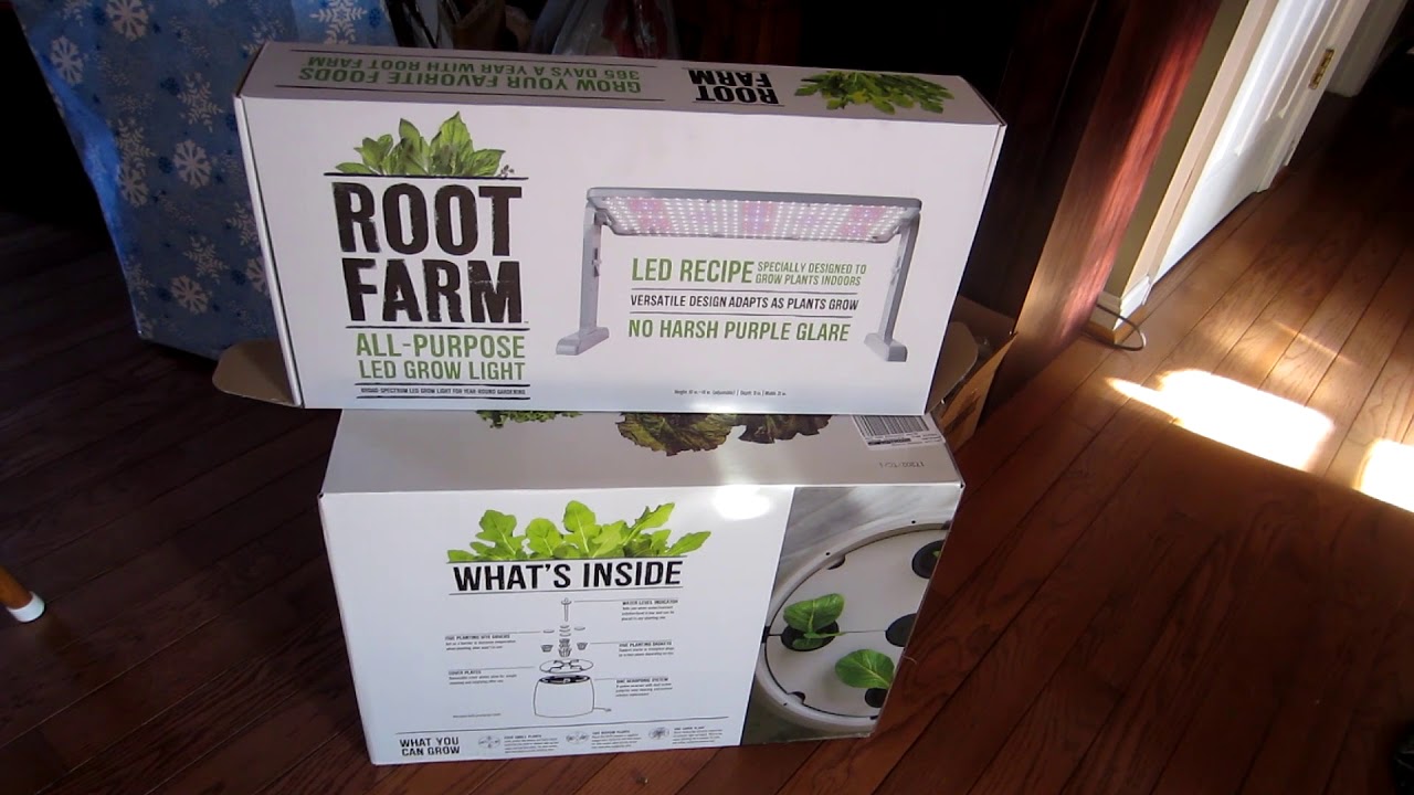 Root Farm Hydroponic System and Separate Grow light - YouTube