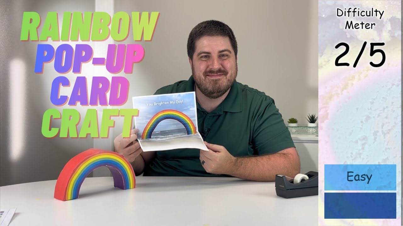 Rainbow Pop-Up Card | 3-Sheet Paper Craft - YouTube
