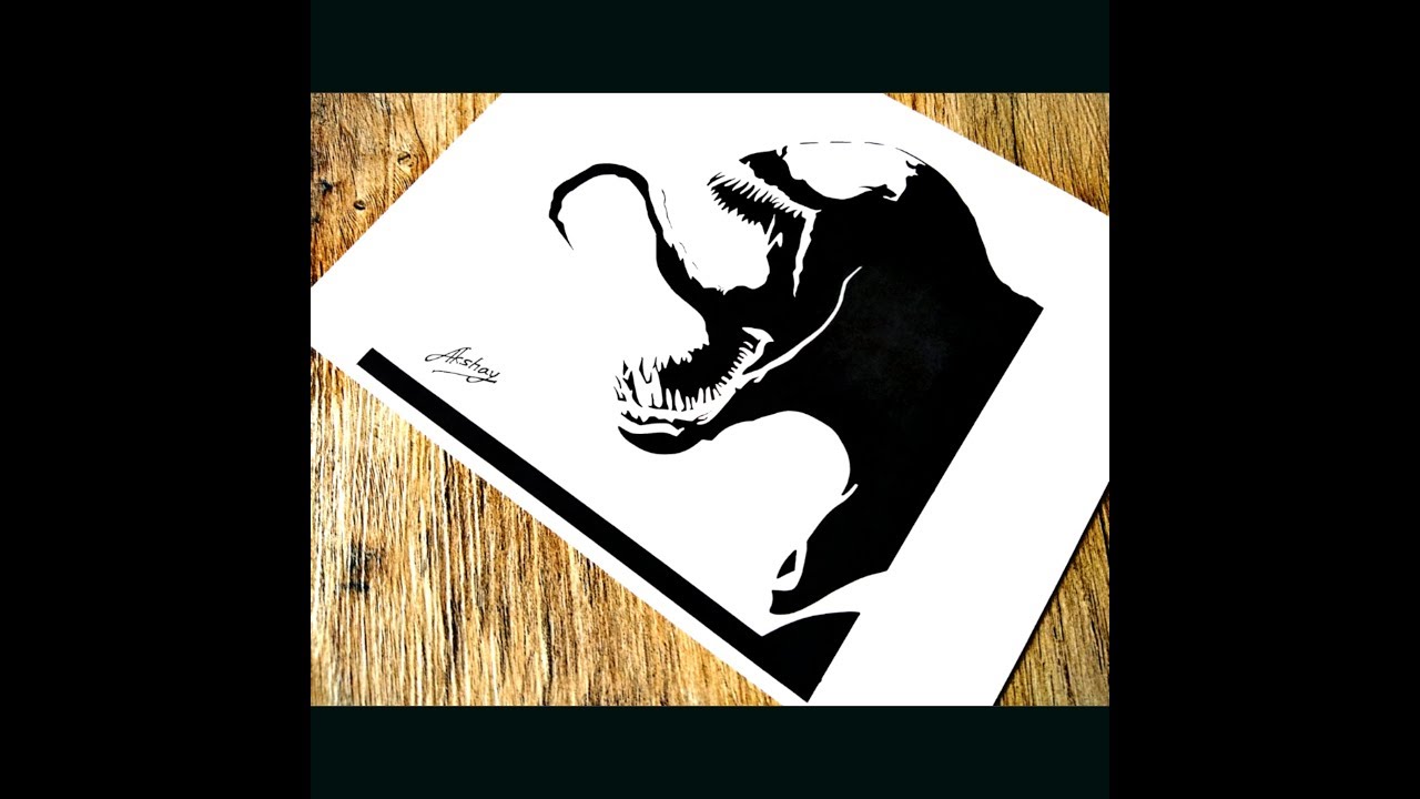 Venom Head Stencil
