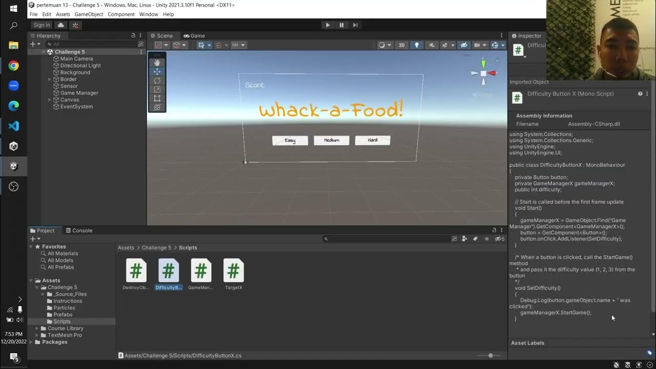 Pemrograman Game - Pertemuan 13 Challenge 5 - YouTube