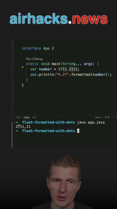 Replace A Comma with a Dot in Fraction Digit Separator #java #shorts #coding #airhacks - YouTube