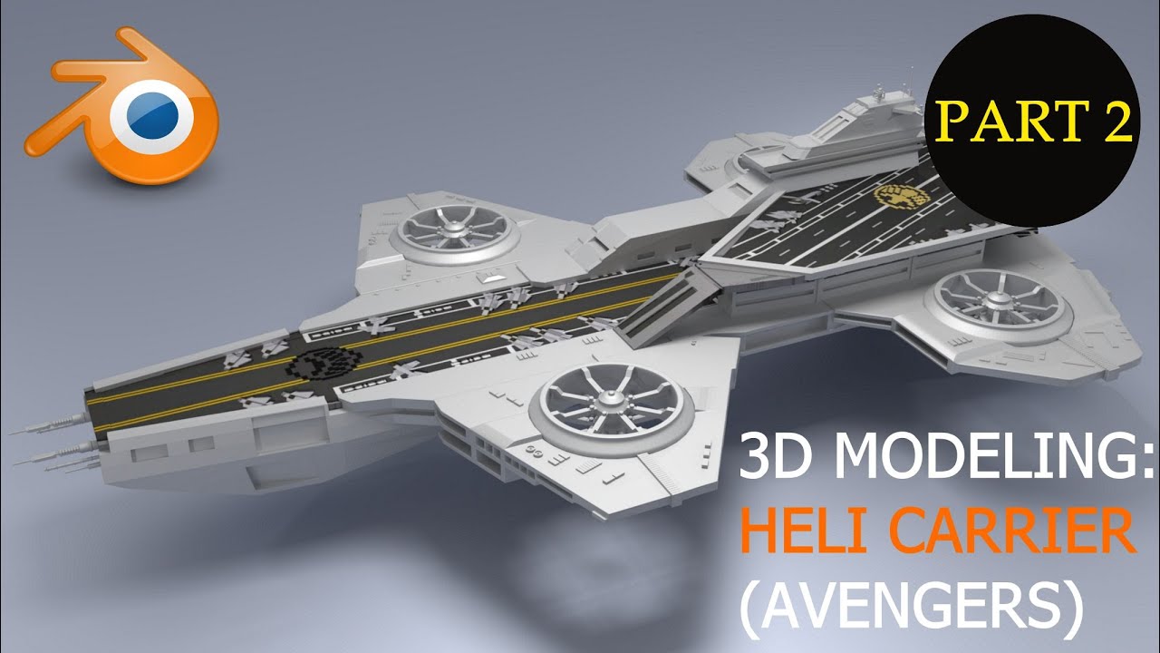 3D Modeling: Avengers (Heli Carrier) - Part 2 of 4 - YouTube