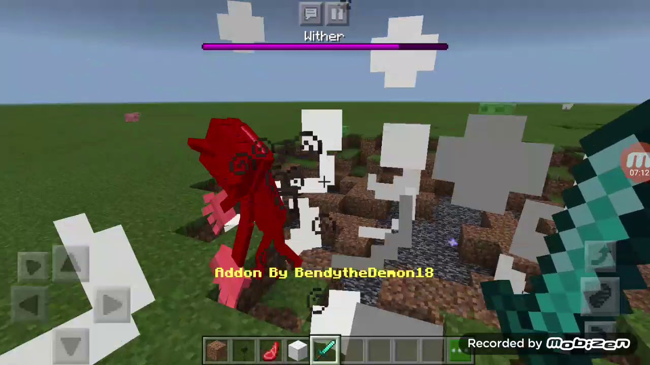 minecraft mods cartoon cat vs wither boss wow! - YouTube