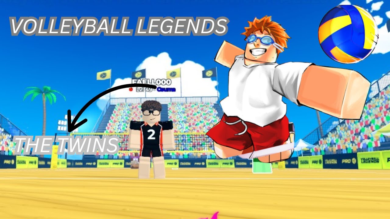 GAMEPLAY VOLLEYBALL LEGENDS PAKE THE TWINS sampe musuh kena mental ...